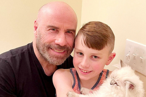 John Travolta Shares Rare Photo With Son While Introducing New Family Cat
